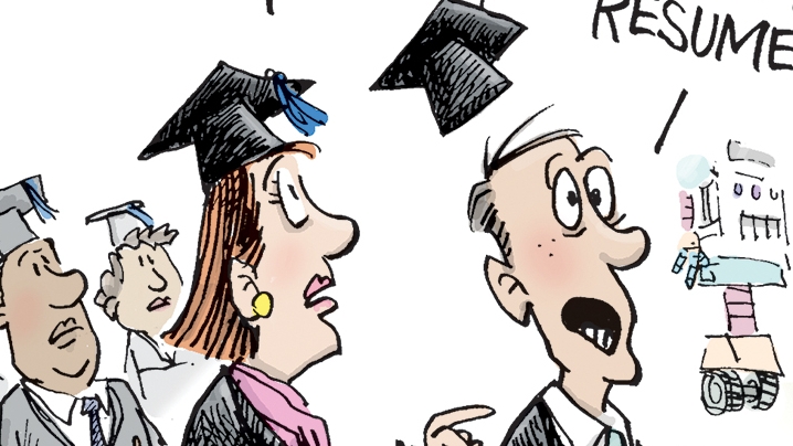 Graduating High School Political Cartoon