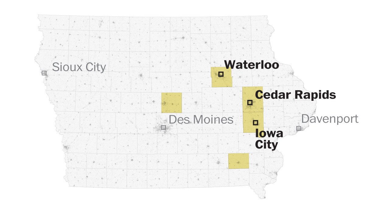 Iowa’s political geography: Where candidates are looking for caucus ...