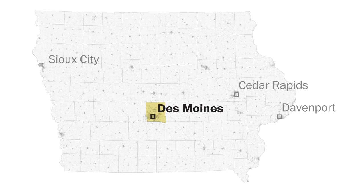 Iowa’s political geography: Where candidates are looking for caucus ...