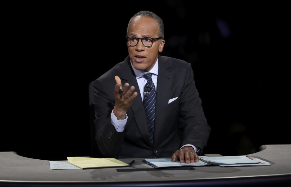 On Donald Trump and Iraq, Lester Holt avenges Matt Lauer - The ...