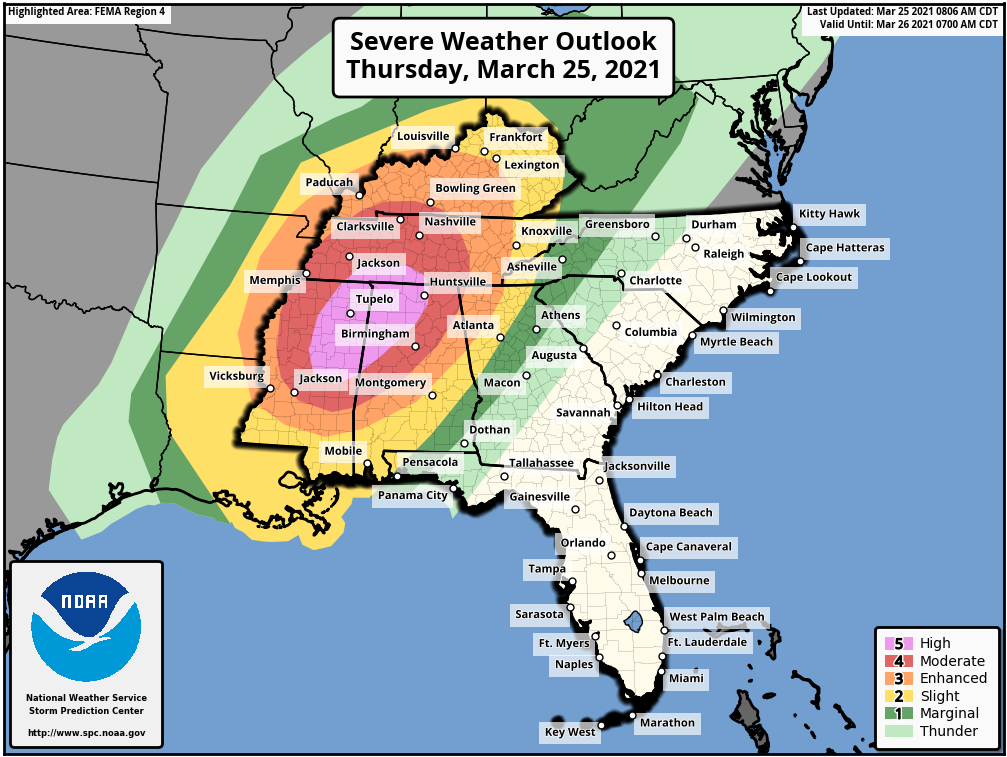 Destructive tornado outbreak expected to slam the South for second time in 8 days - Democratic ...