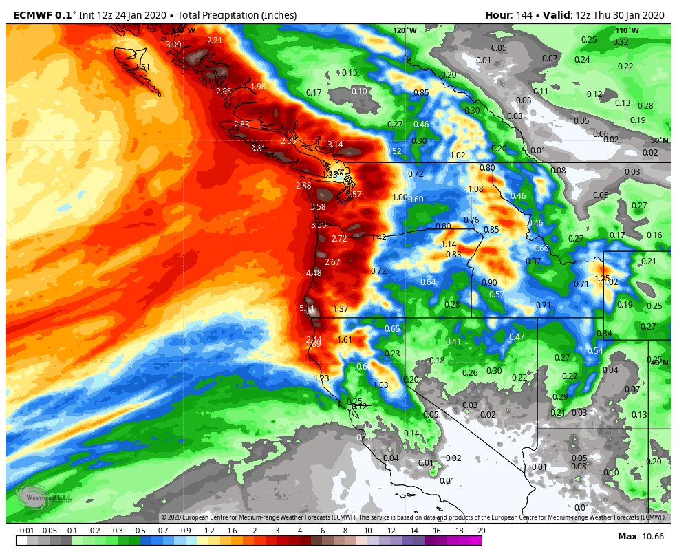 Atmospheric rivers aim at Pacific Northwest, with copious coastal rain ...