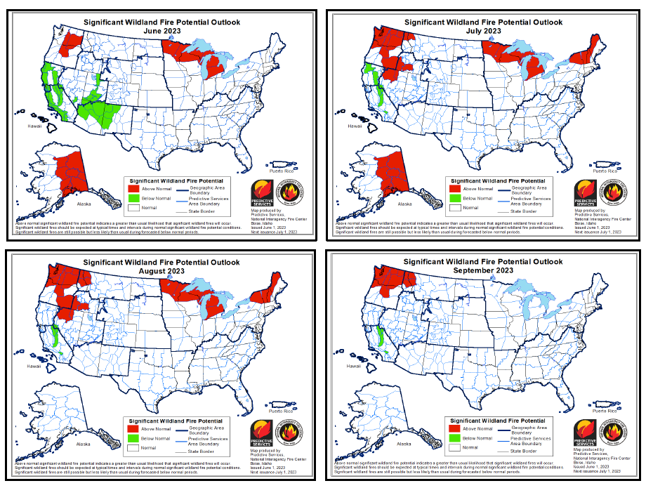 Summer wildfire forecast: Northwest, Great Lakes, New England at risk ...