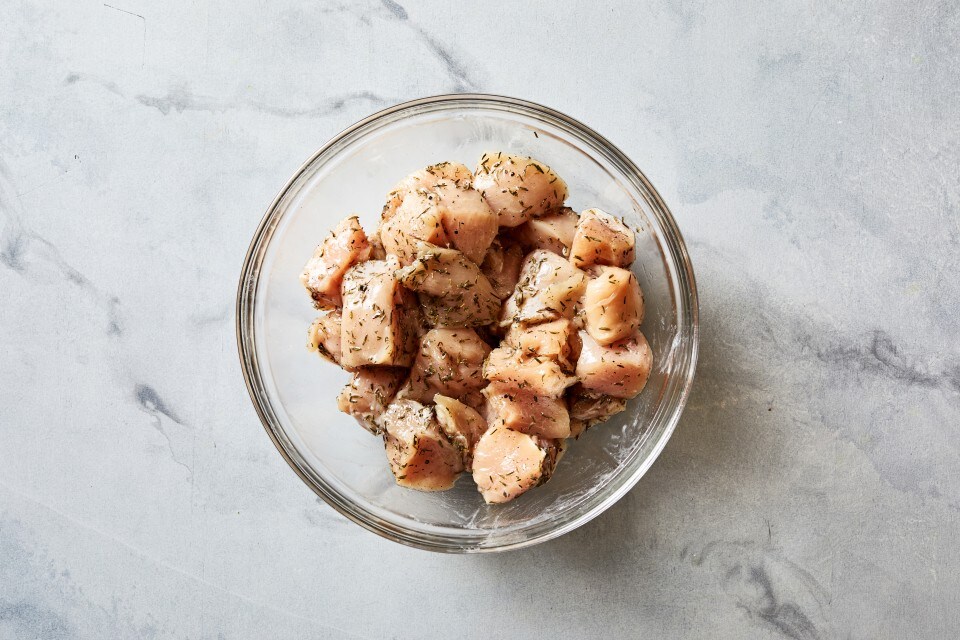 A souvlaki-style chicken recipe with Greek yogurt dip to take your ...