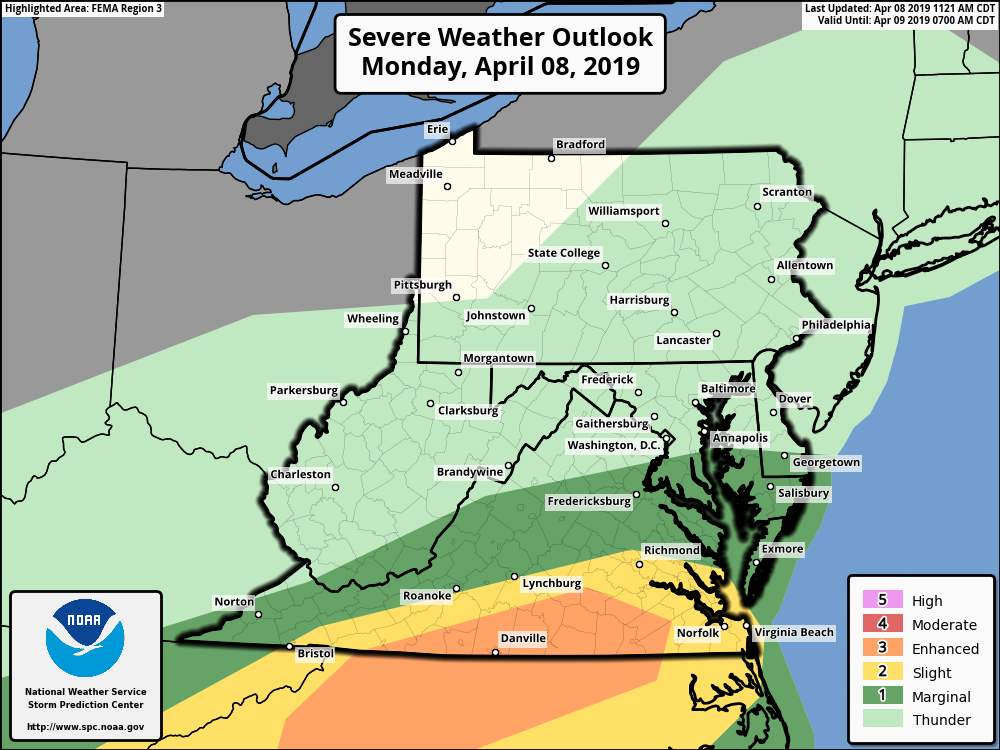 Storm threat dissipating as scattered showers linger - The Washington Post