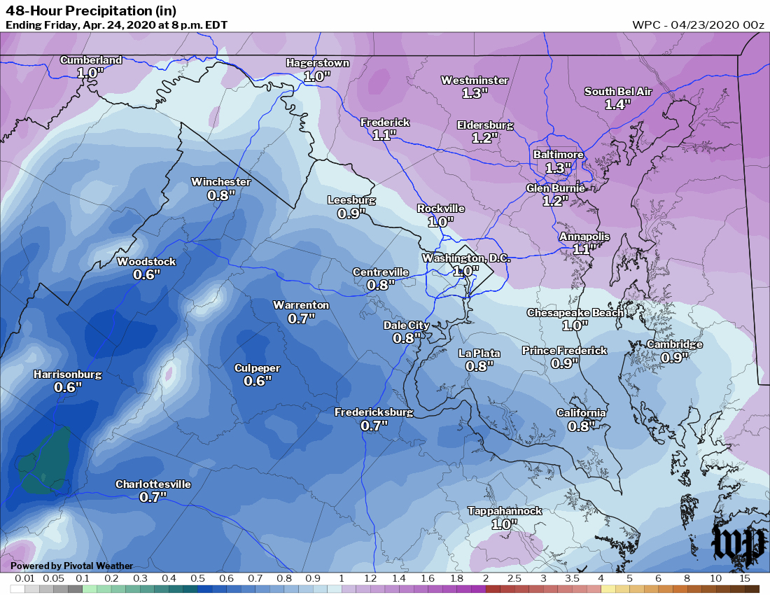 D.C.-area forecast: Rain late today into Friday morning, then another ...