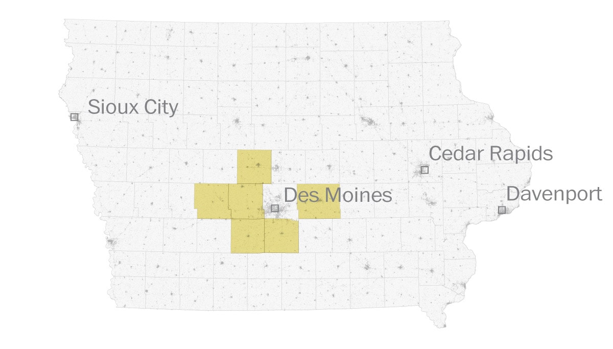 Iowa’s political geography: Where candidates are looking for caucus ...