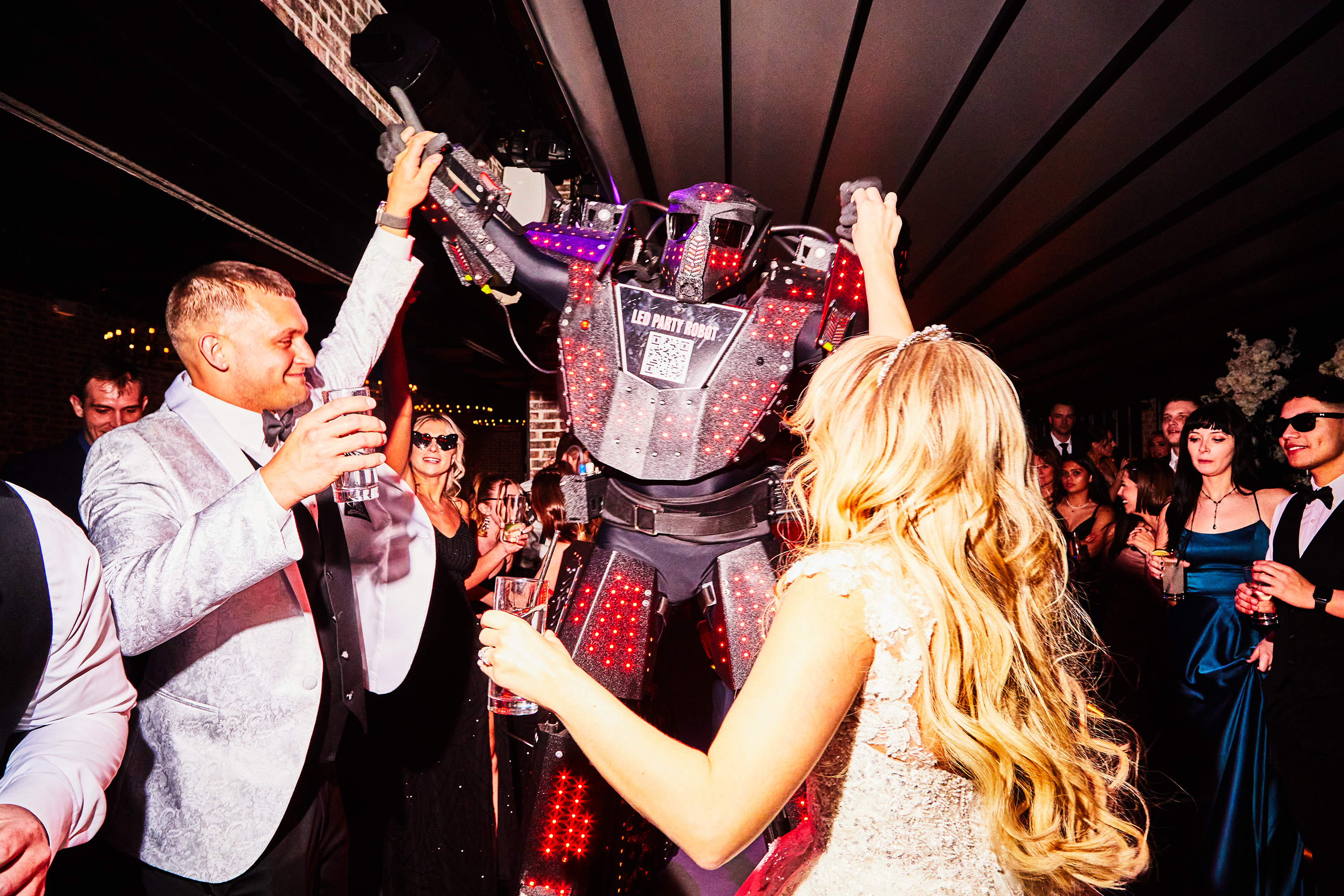 Robot Wedding Party LED Robots For Hire In Miami