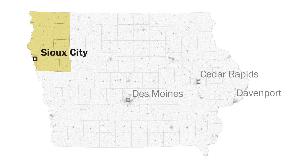 Iowa’s political geography: Where candidates are looking for caucus ...