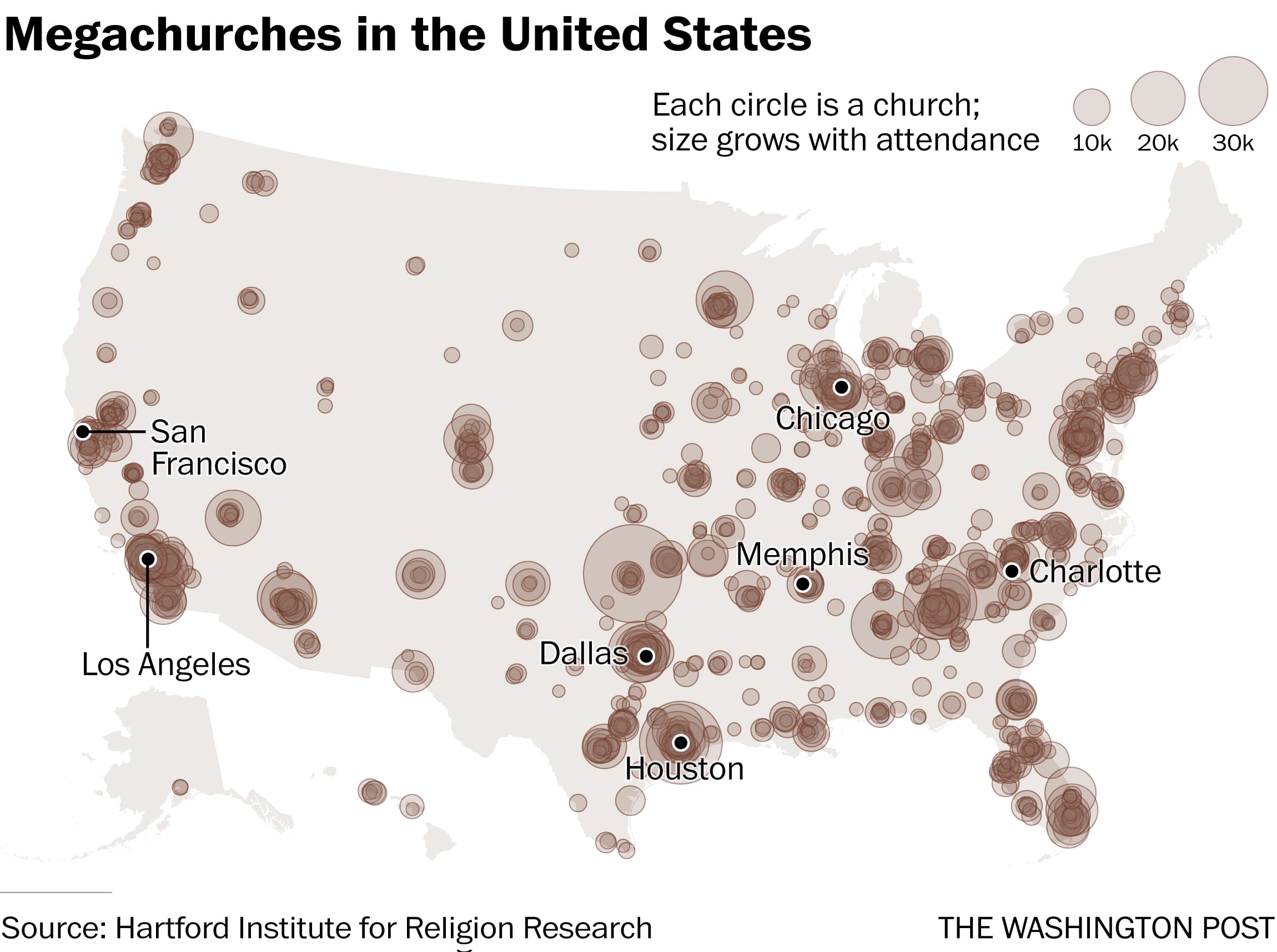 How U.S.-style megachurches are taking over the world, in 5 maps and ...